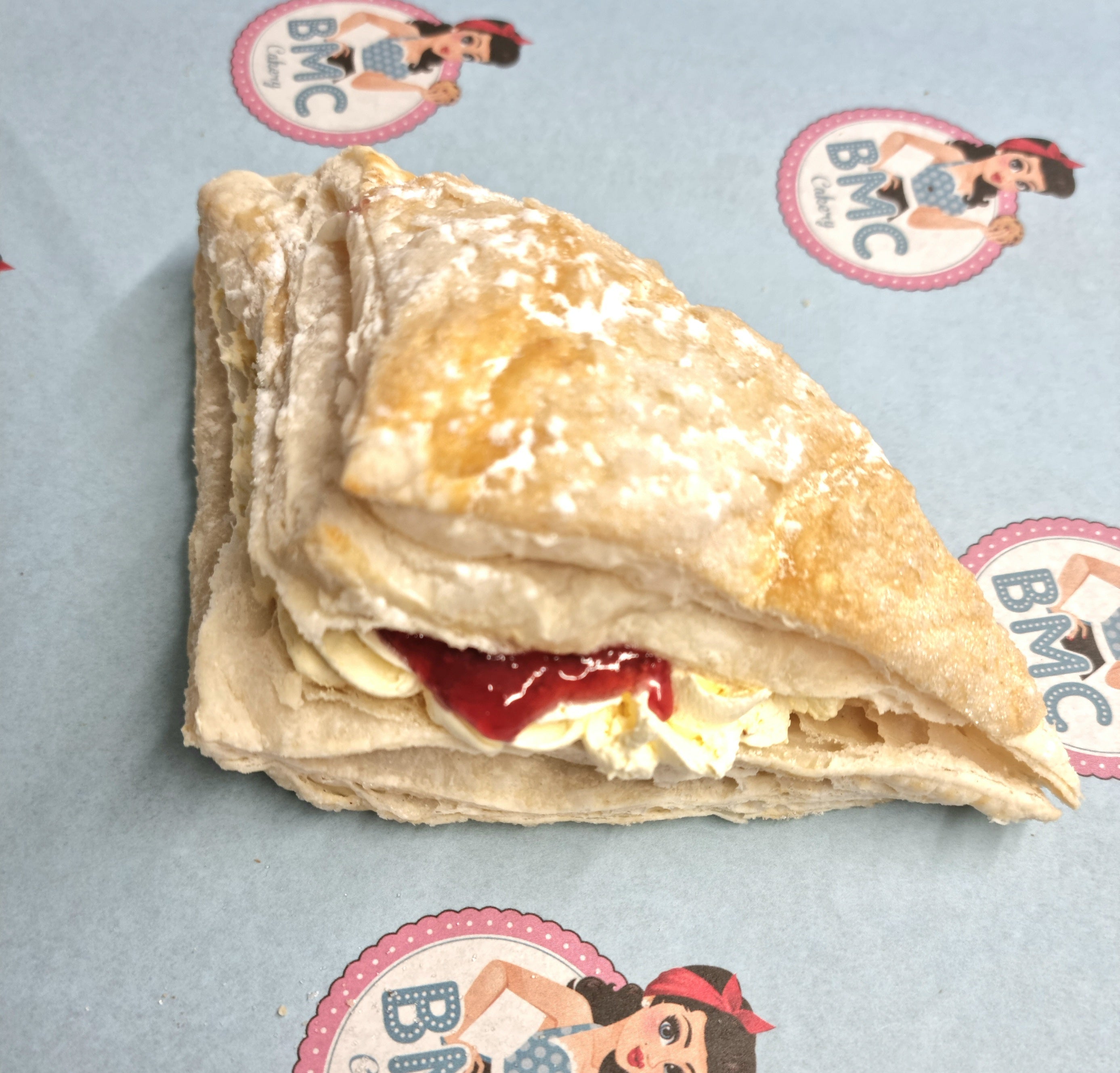 Jam & Cream Turnover – BMC Cakery